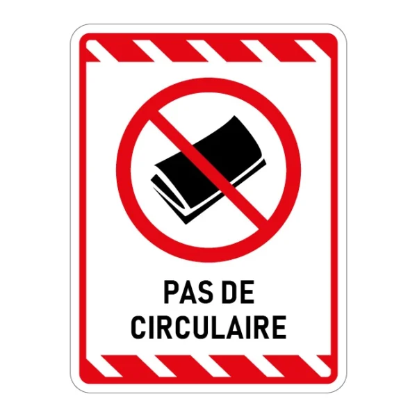 Autocollant pas de circulaire - Imprimerie Art Graphique